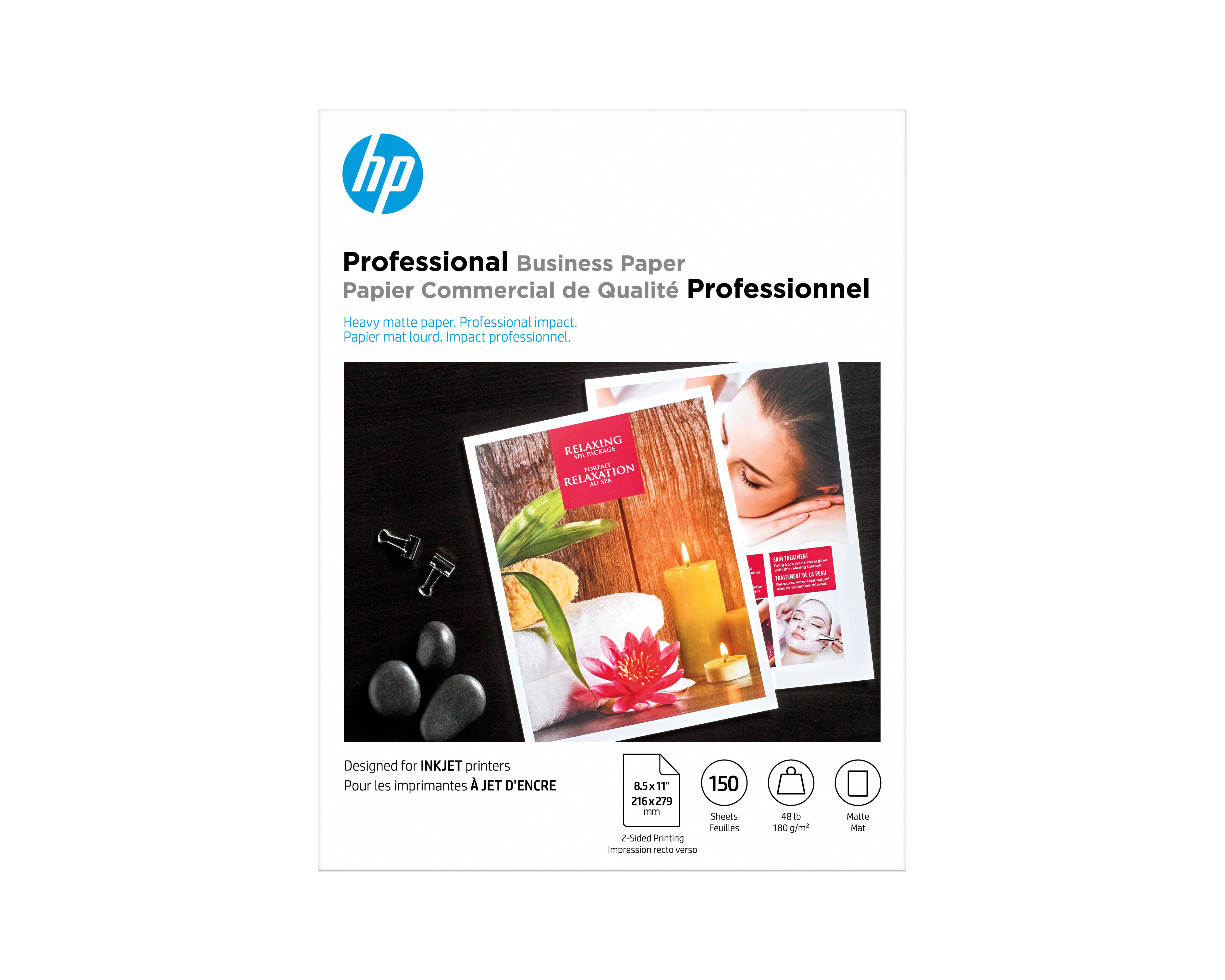 HP Matte Brochure Paper 180 gsm 150 Sheets 8.5 x 11 in | HP Store Canada