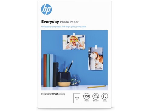 HP Everyday Photo Paper, Glossy, 200 g/m2, 10 x 15 cm (101 x 152 mm ...