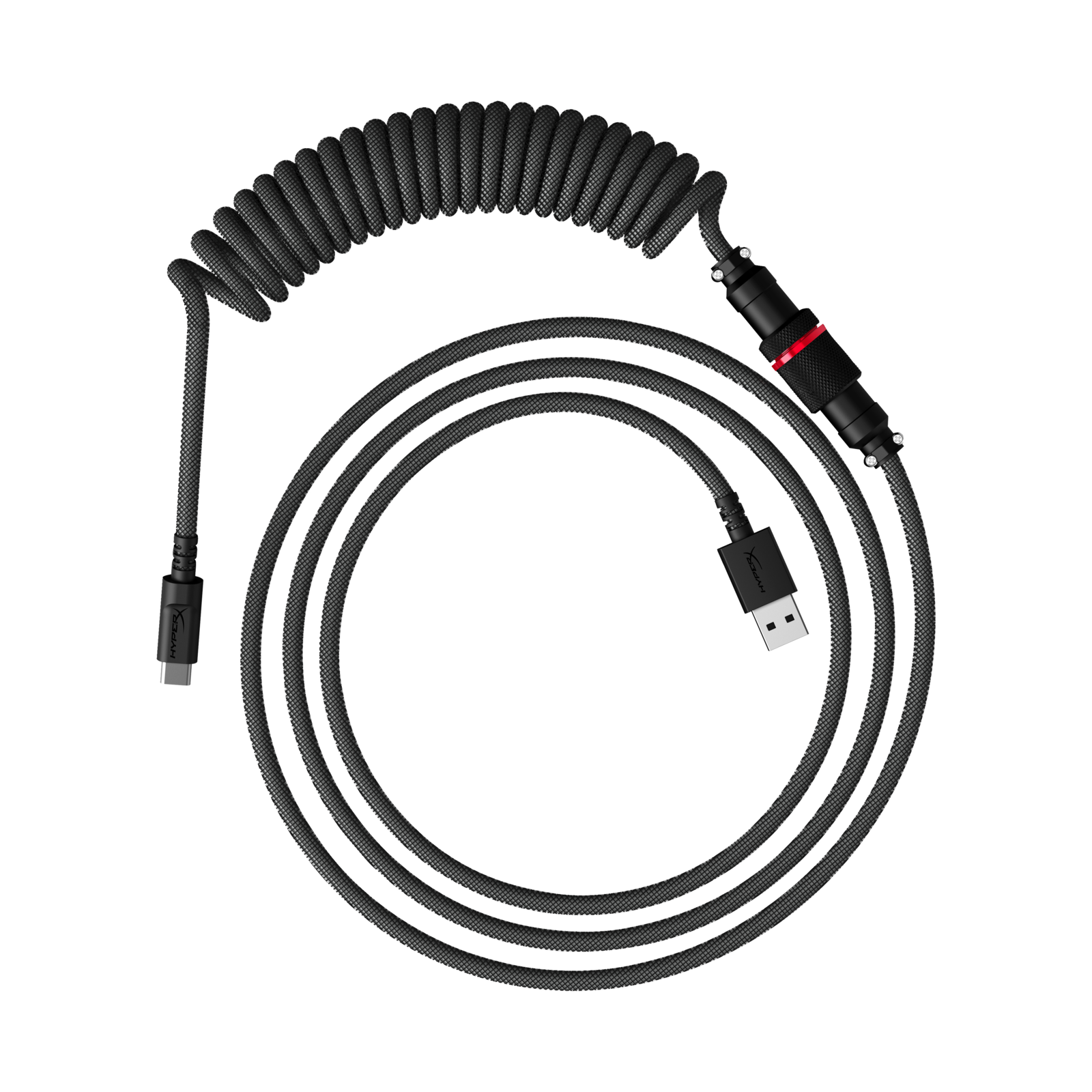 HyperX USB-C-spiraalkabel, Gray-Black