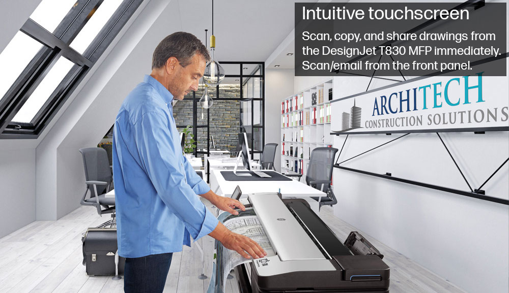 HP DesignJet T830 Large Format Multifunction Wireless, 53% OFF